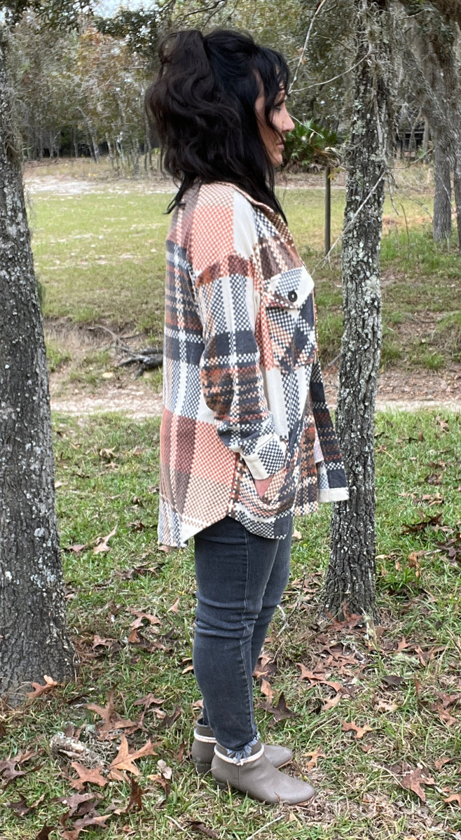 Casually FrilLEE Plaid Shacket in Rust XL-2X – The FrilLEE Lily Boutique